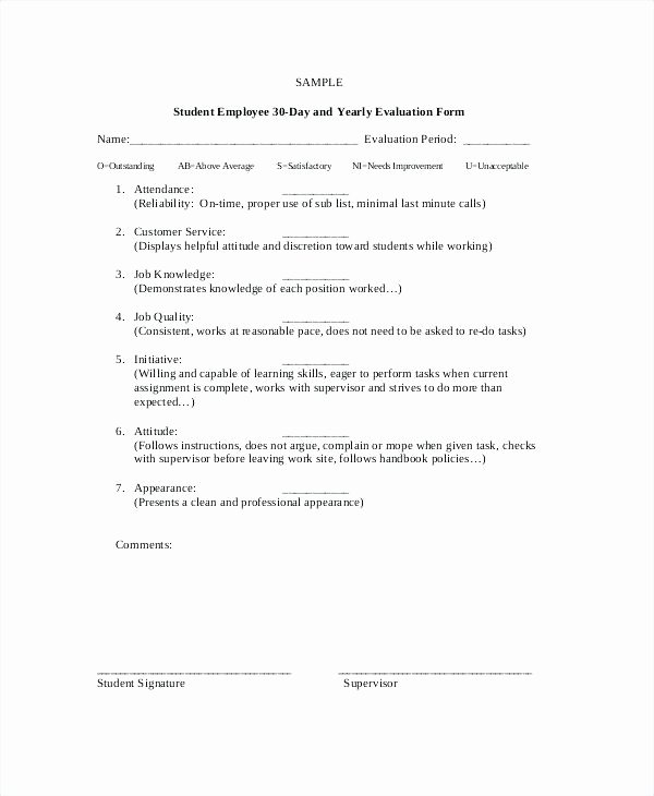 30 Day Employee Review Template