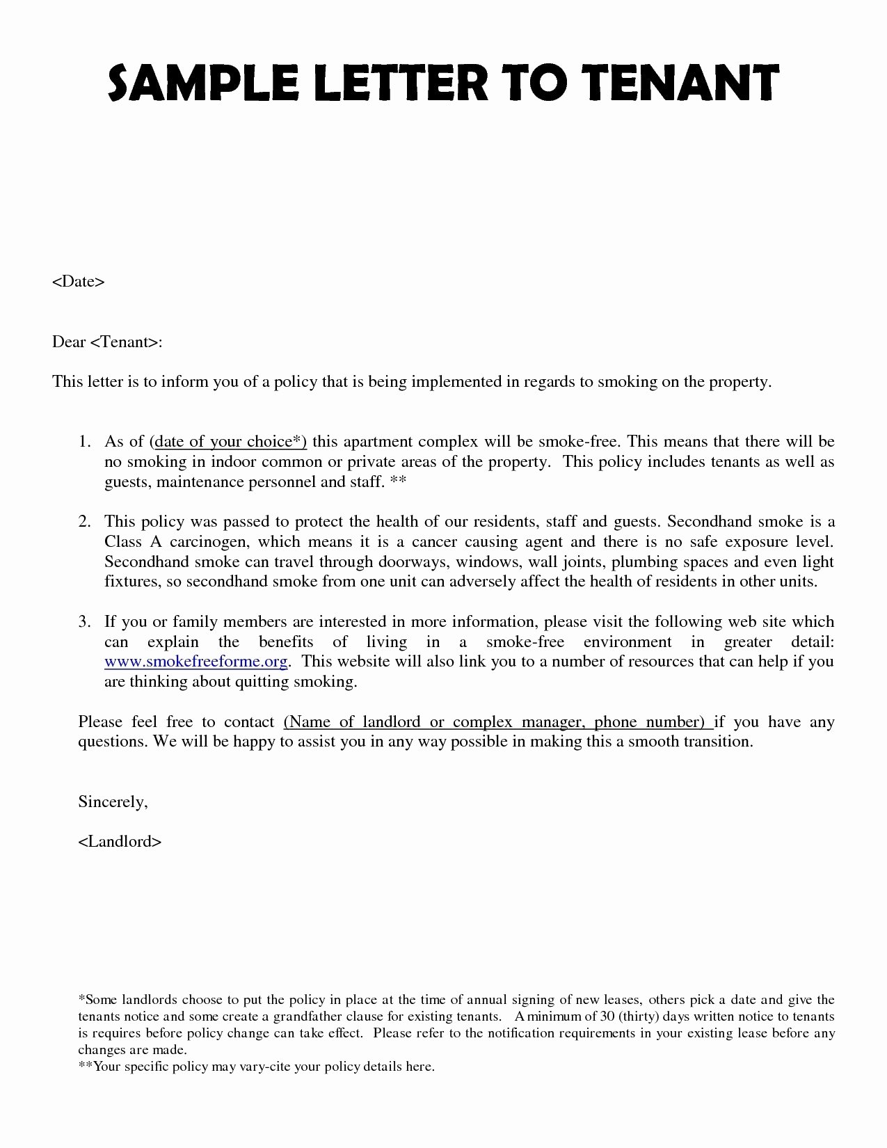 Change Of Management Letter Template