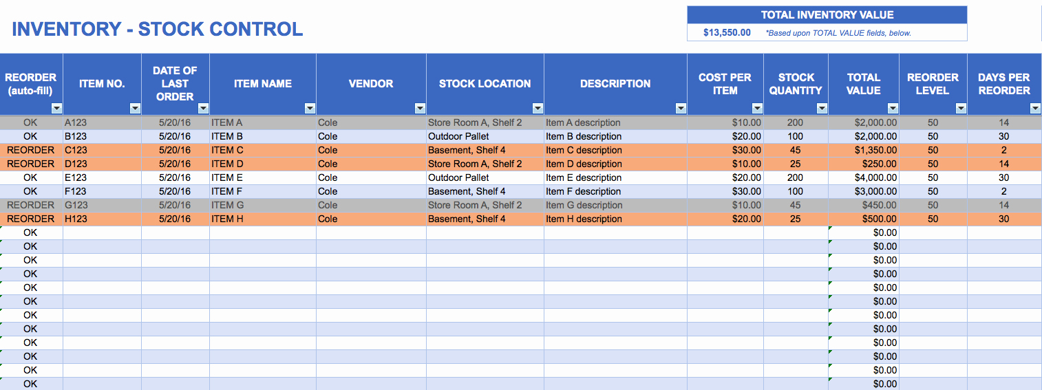Information Technology Inventory Template