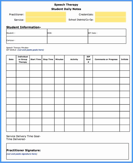 Physical Therapy Daily Note Template Shooters Journal
