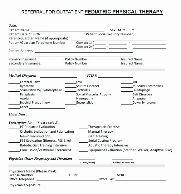 Physical Therapy Daily Note Template