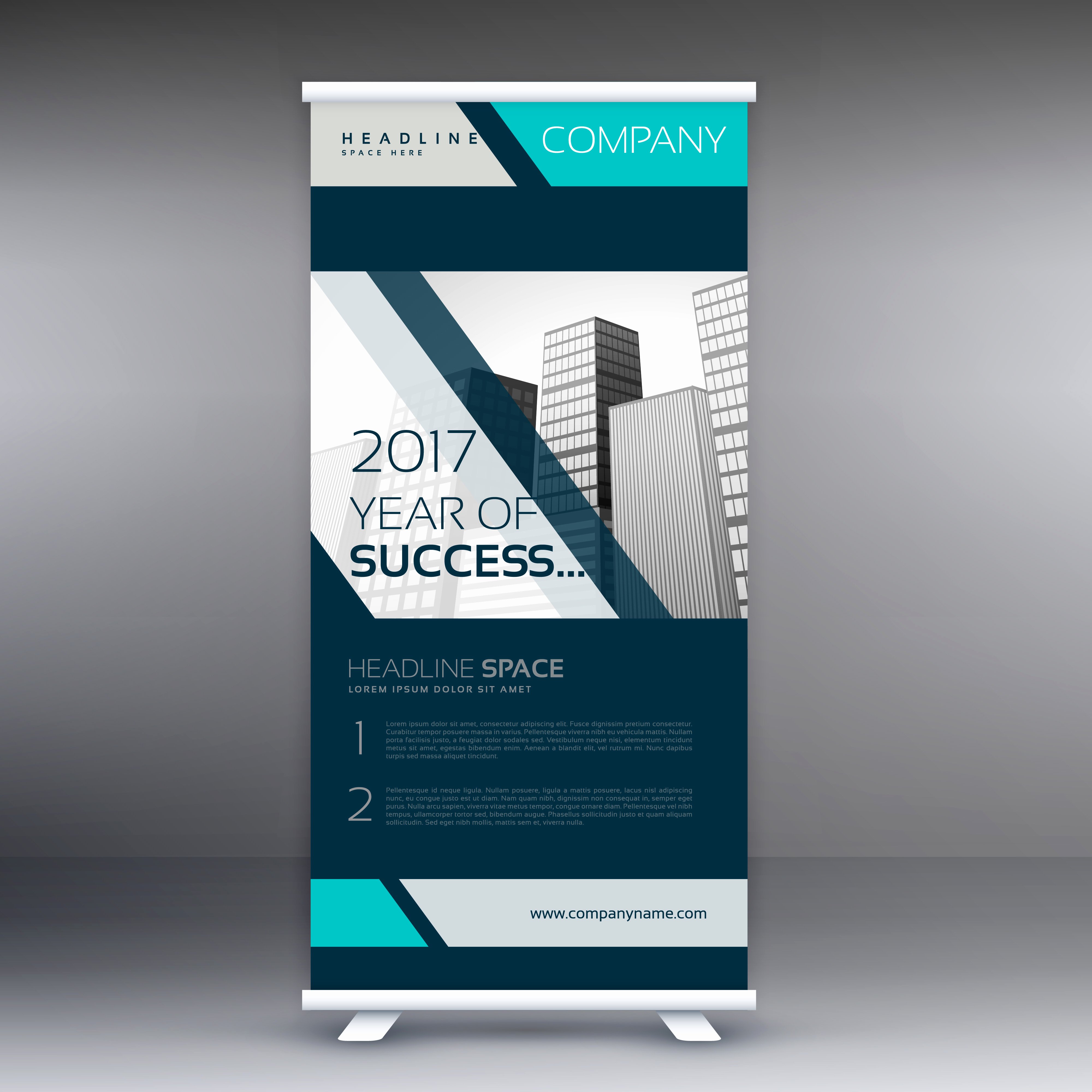 Retractable Banner Template Psd