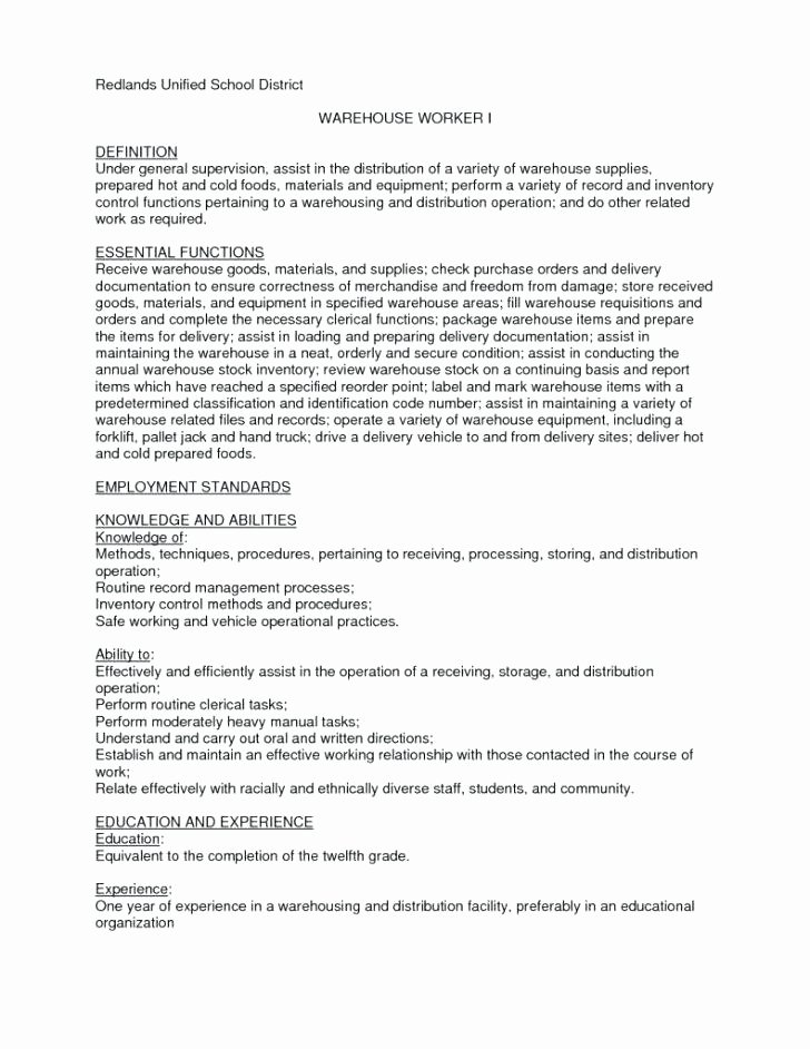 Warehouse Standard Operating Procedures Template
